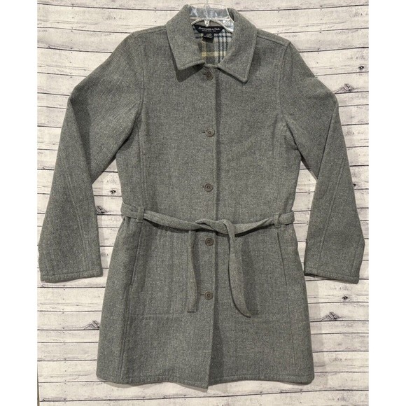 Abercrombie & Fitch | Jackets & Coats | Abercrombie Fitch Womens Trench Pea Coat Wool Sz M Gray ...